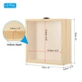 Uxcell 6x6 Wooden Shadow Box Display Case Memory Box with Glass Window ...