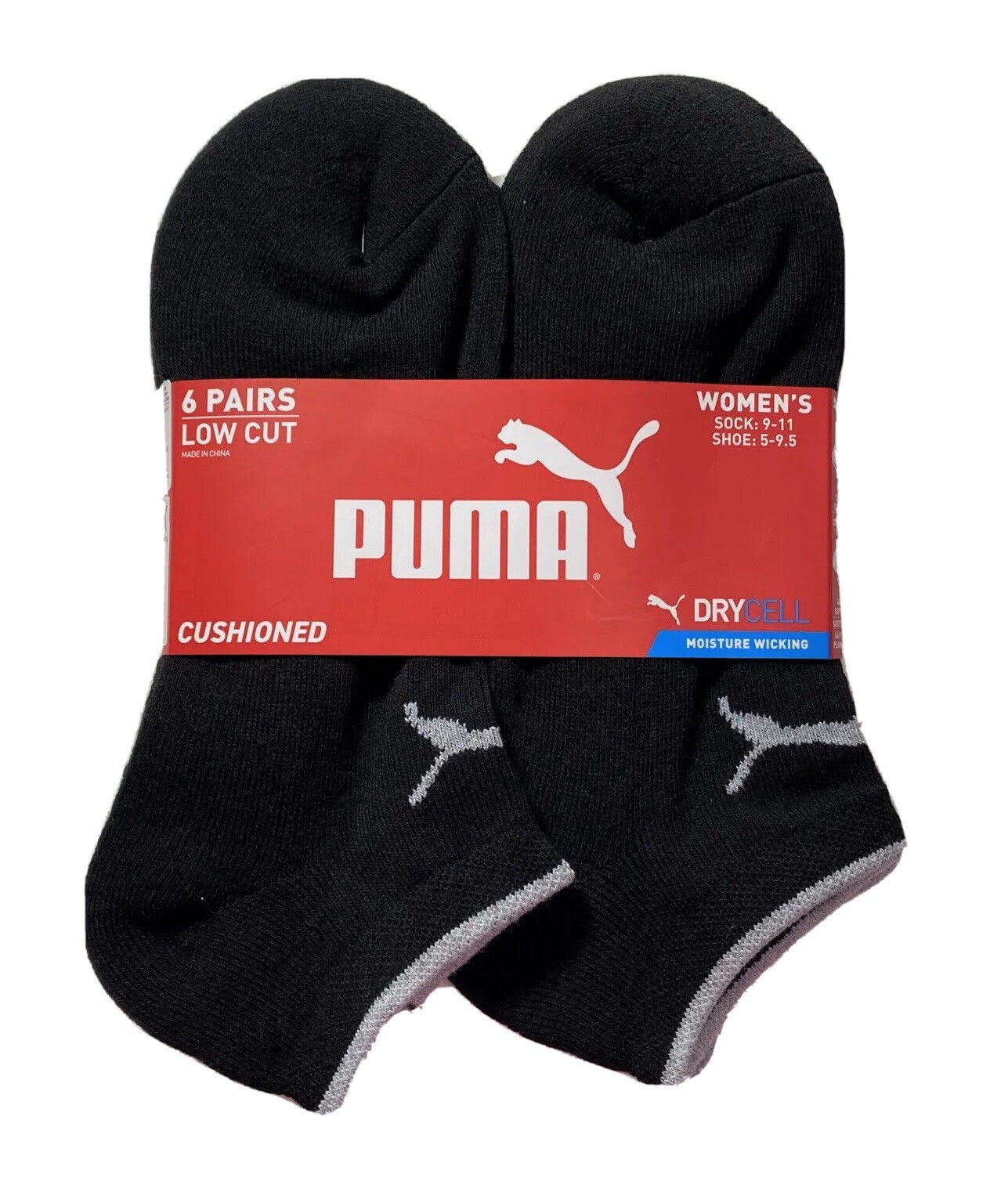 PUMA Womens 6 Pack Low Cut Socks - Walmart.com