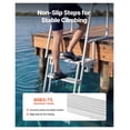 4-Step Pontoon Boat Ladder - Heavy Duty Aluminum Alloy Swim Ladder, Non ...