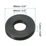 Uxcell M4 Rubber Flat Washer, 120 Pack 4mm ID 9mm OD Sealing Gasket ...