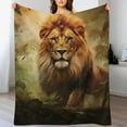 RUIYC Lion Blanket Gifts for Boy Girl Motivational Lion Throw Blanket ...