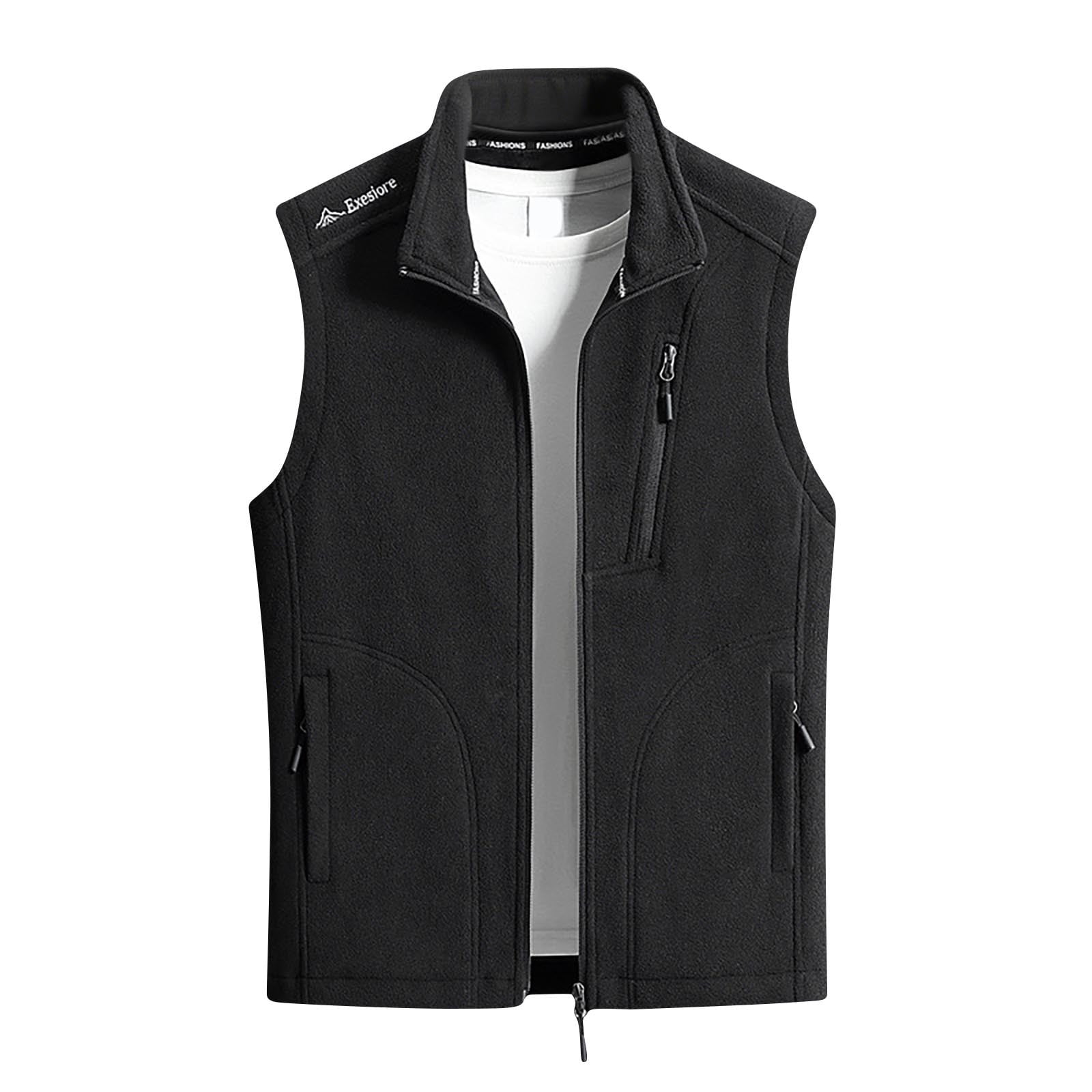 Click here for Gpaecead Polar Fleece Vest Mens Solid Color Warm M... prices