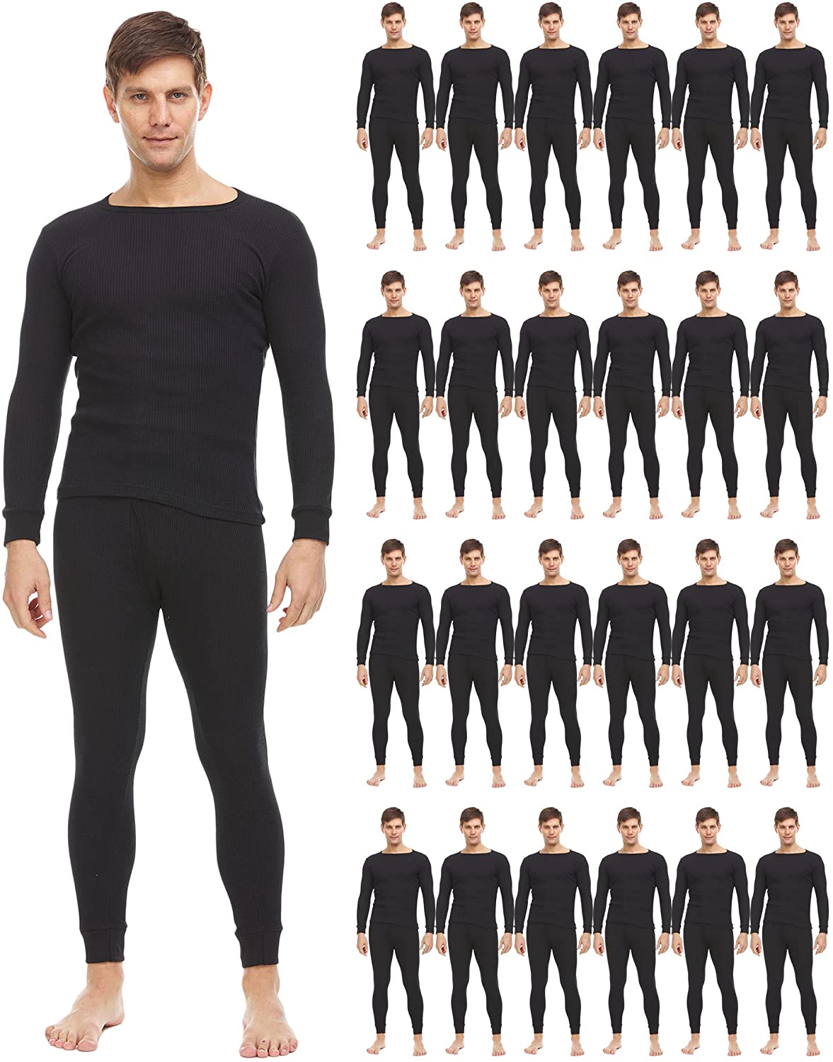 SOCKS'NBULK 2pc Thermal Sets for Men, Base Layer Long Johns Underwear ...