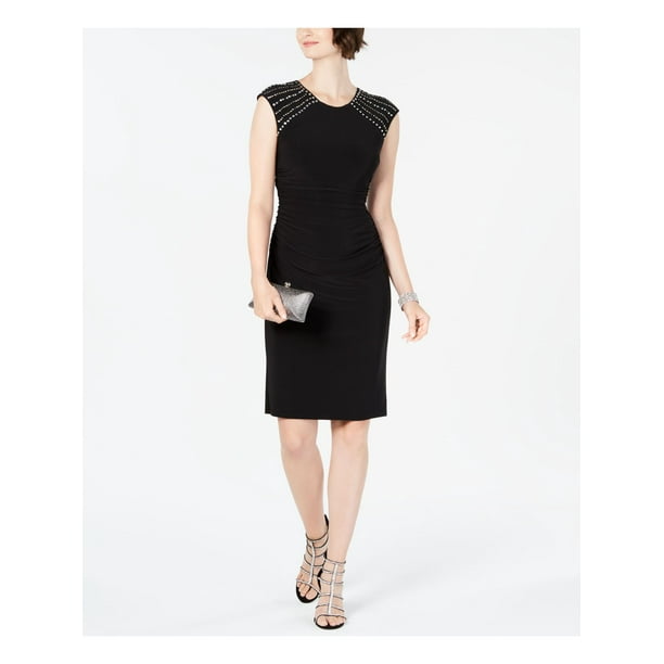 Jessica Howard Jessica Howard Womens Black Sleeveless Jewel Neck