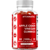 Vitamatic Vegan ACV Gummies - 60 pack, 1000mg/serving - Weight Loss, Energy, Digestion Support ...