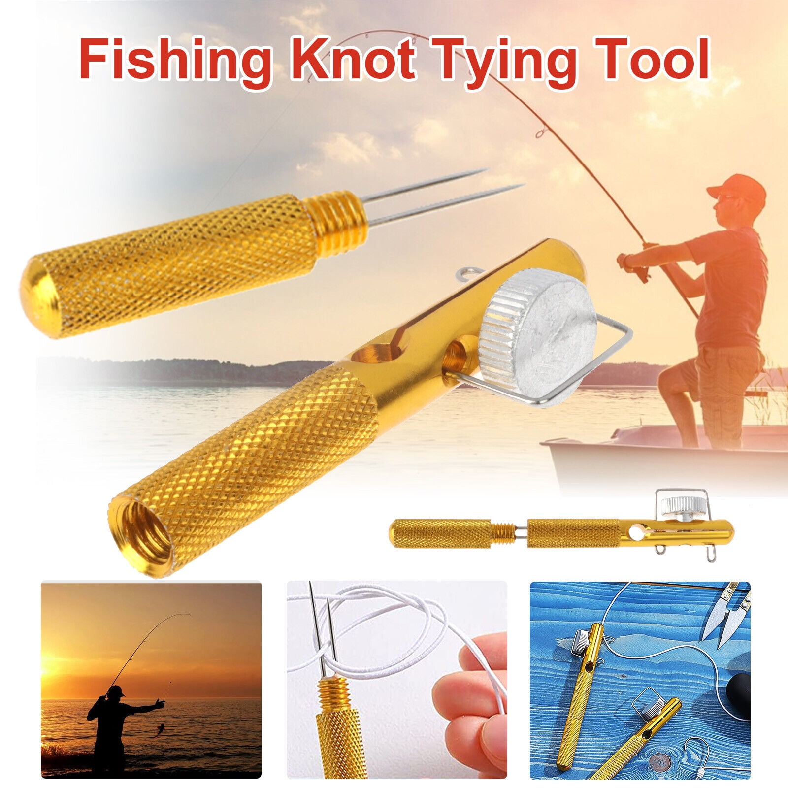 Fishing Quick Knot Tying Tool Fast Nail Knotter Line Cutter Clipper ...