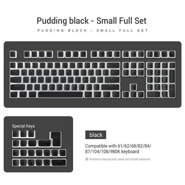 129 Keys Pudding Keycaps OEM Profile PBT Double Shot Keycap For Mx ...