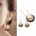 ANXPTIME Fashionable Flower Pendant Necklace and Earrings Set Alloy ...