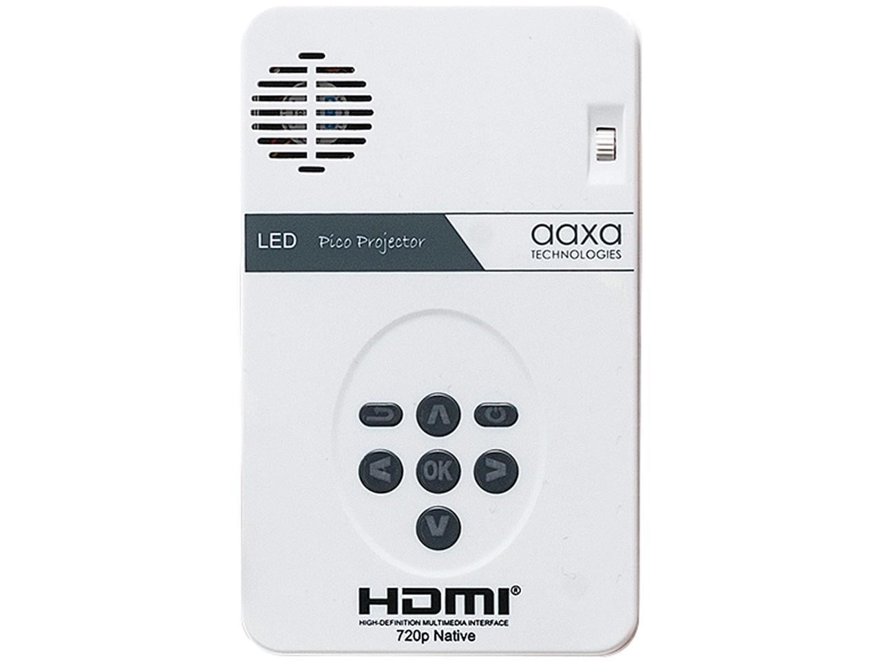 AAXA LED Pico Mini Portable Projector with Battery, HDMI, and Native ...