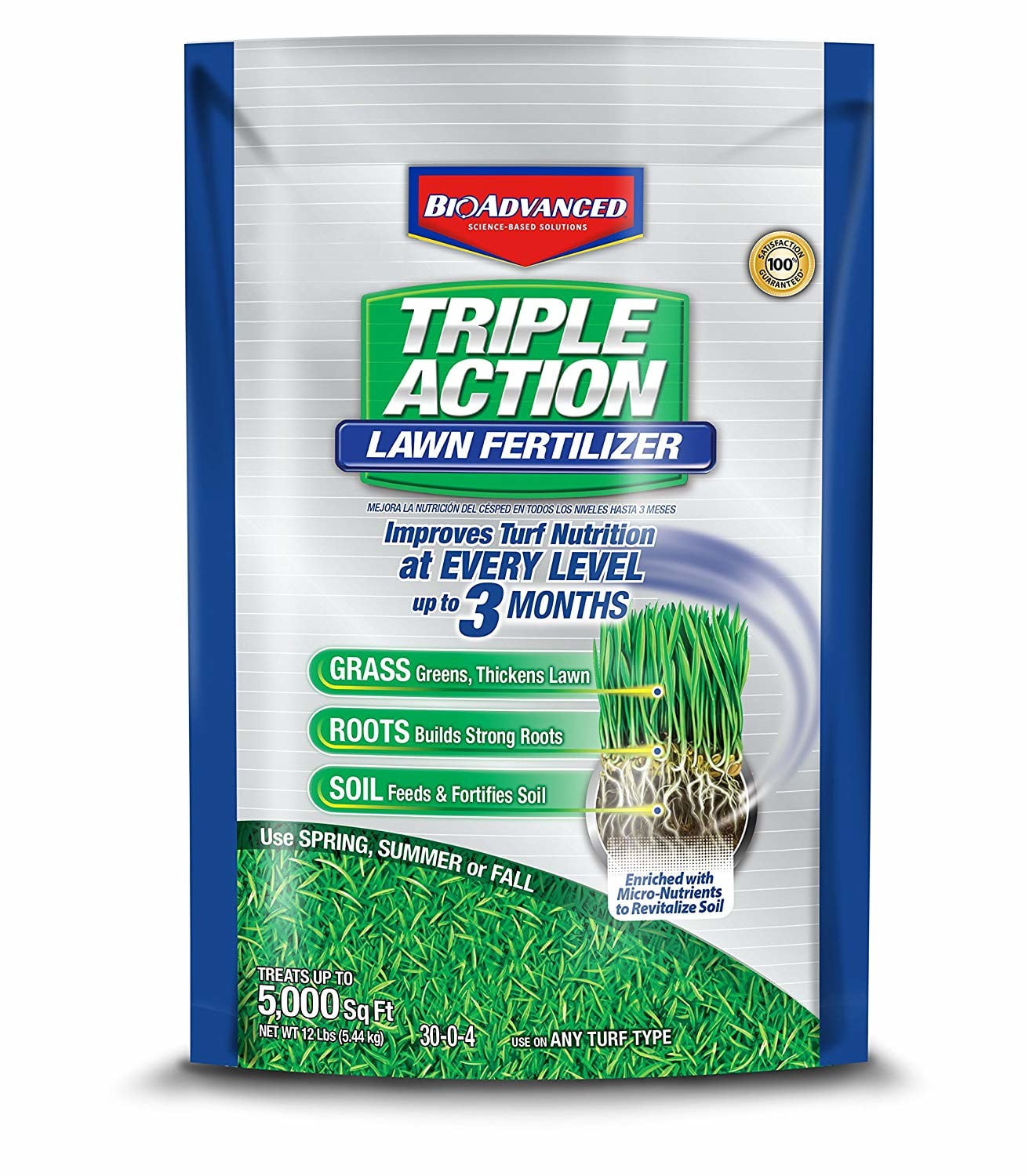 BioAdvanced Triple Action Lawn Fertilizer Science-Based Solutions Weed ...