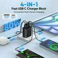 2-Pack USB C Wall Charger,80W 4-Port Type C Fast Charging Block,USBC ...