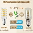 LIDUI-E14 LED Bulbs Dimmable,4W 120V 350LM T4 40W Halogen Bulbs ...