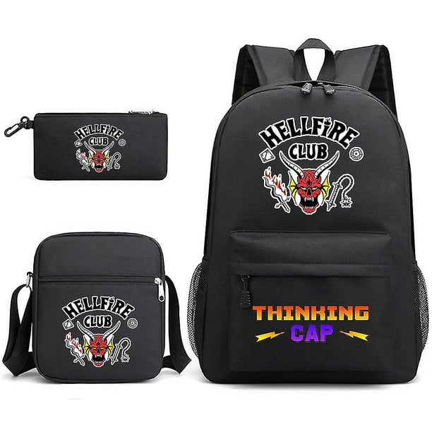 Stranger Things Hellfire Club Backpack Three-piece Set School Bag ...
