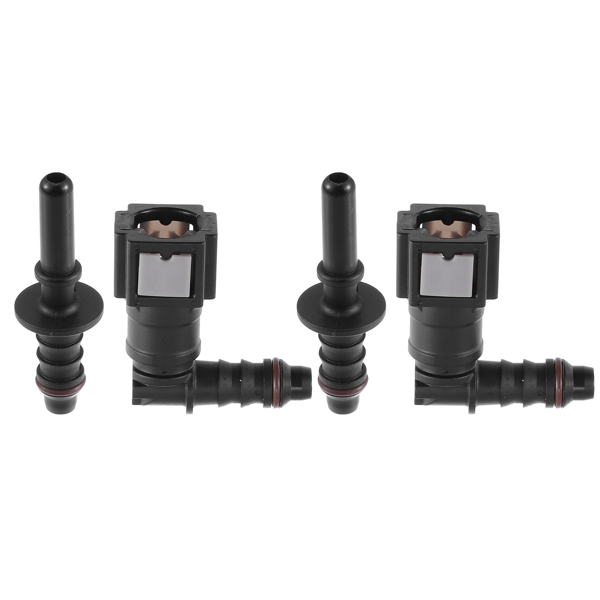 Unique Bargains 1/4 6.3mm SAE to 5/16 8mm 90 Degree Car Fuel Line Quick ...