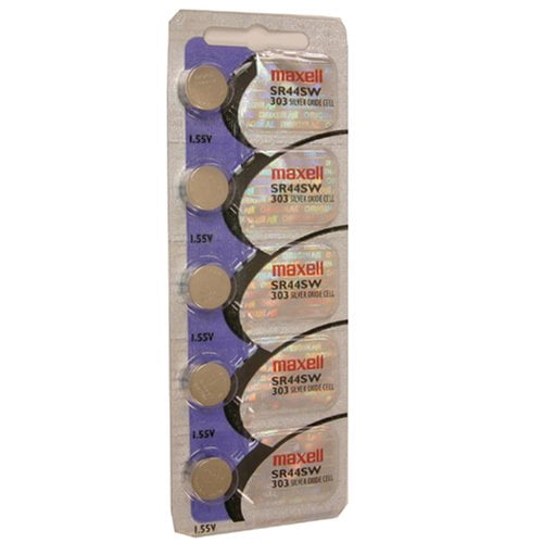 Maxell MAXELL-303 165mAh 1.55V SR44SW Silver Oxide Button Cell Battery ...