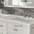 "Totti Artemis 48"" Transitional Double Sink Bathroom Vanity, White ...