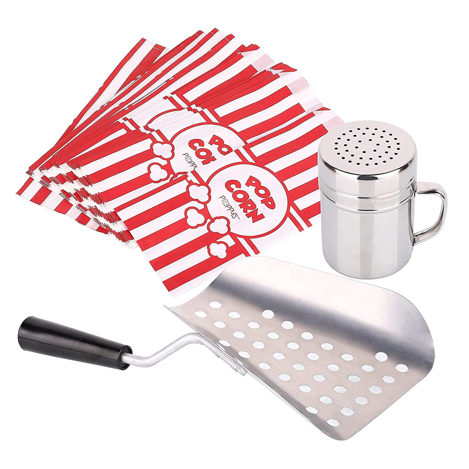 Poppy's Popcorn Supplies Bundle - Kernel Sifting Speed Scoop, Seasoning ...