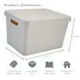 Simplify Storage Box with Lid in Ivory - Walmart.com