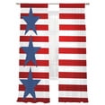 4th of July Sheer Curtains for Living Room Bedroom Independence Day Red ...