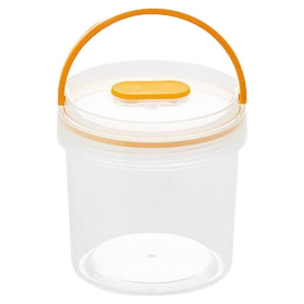 LSLJS Portable Snack Fruit Bento Box, Multifunctional Round ...