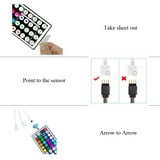 Daofin 2 Pack 44 Key RGB LED Strip Light Remote Controller Wireless ...