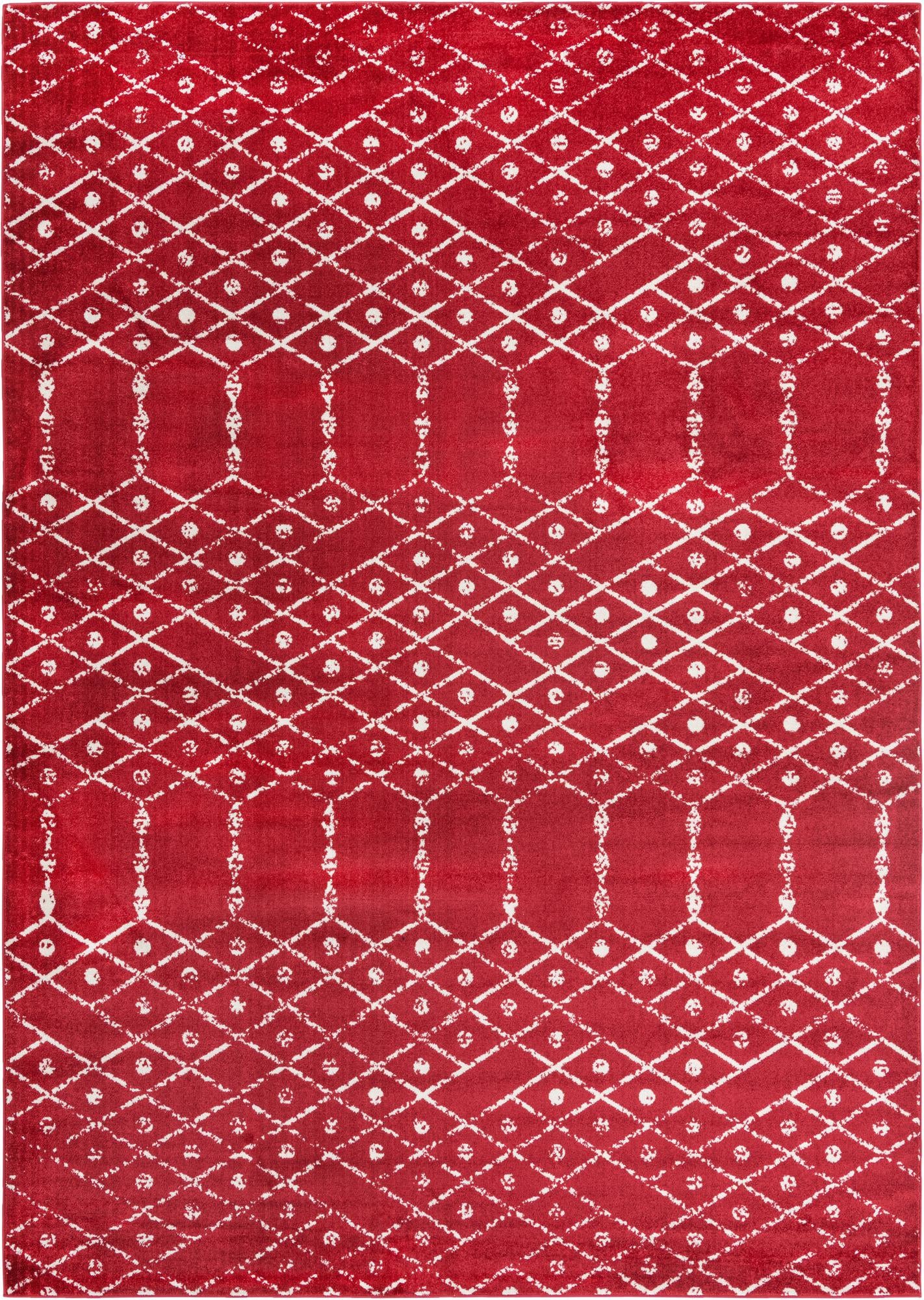 Rugs.com Paxon Trellis Collection Rug – 10' x 13' Raspberry Pink Medium ...