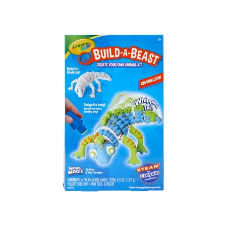 Crayola Build A Beast Chameleon, Model Magic Craft Kit, Steam/ Stem ...