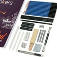 Glokers 33-Piece Sketching Art Set for Beginners & Professionals ...