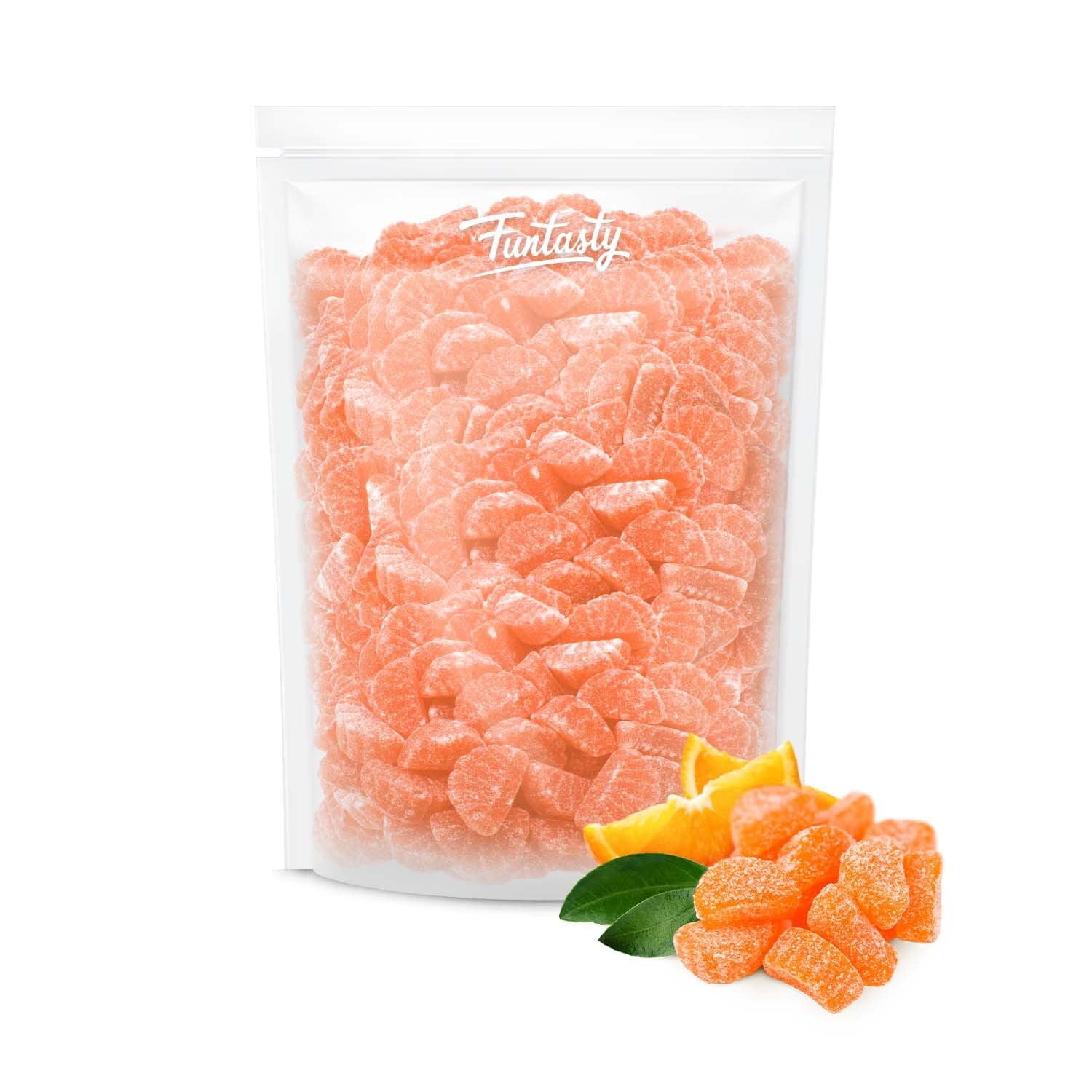 Funtasty Orange Jelly Wedges Candy, Unwrapped, Gluten Free, Bulk Pack 2 ...