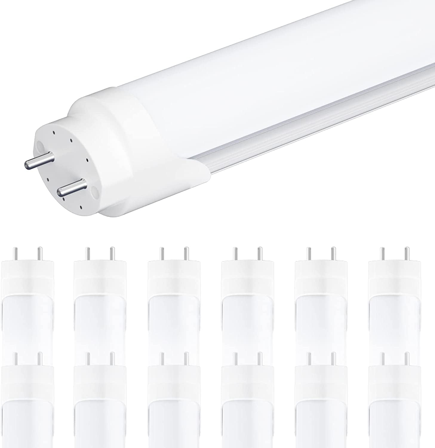 SHINESTAR 12-Pack T8 LED Bulbs 4 Foot, Tube Lights 18W 5000K Daylight ...
