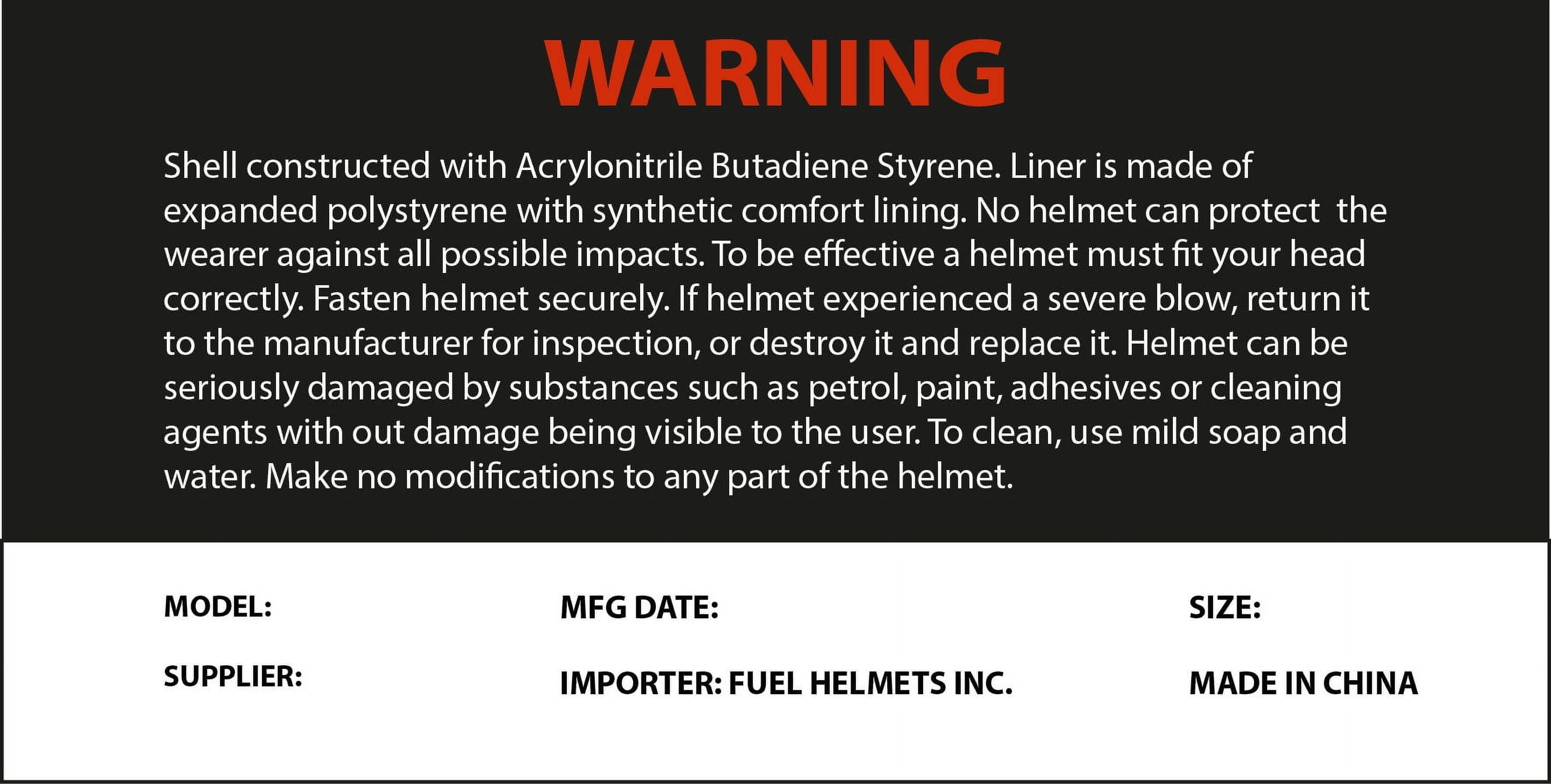 Fuel Helmets, ACE Adult Modular Helmet - Medium, Black