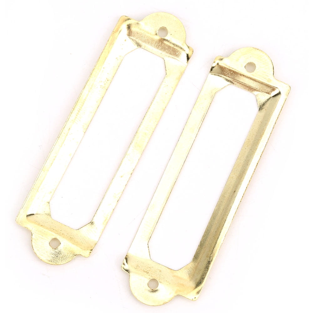 BORDSTRACT 20Pcs Metal Library Label Holders, File Cabinet Label Frames ...