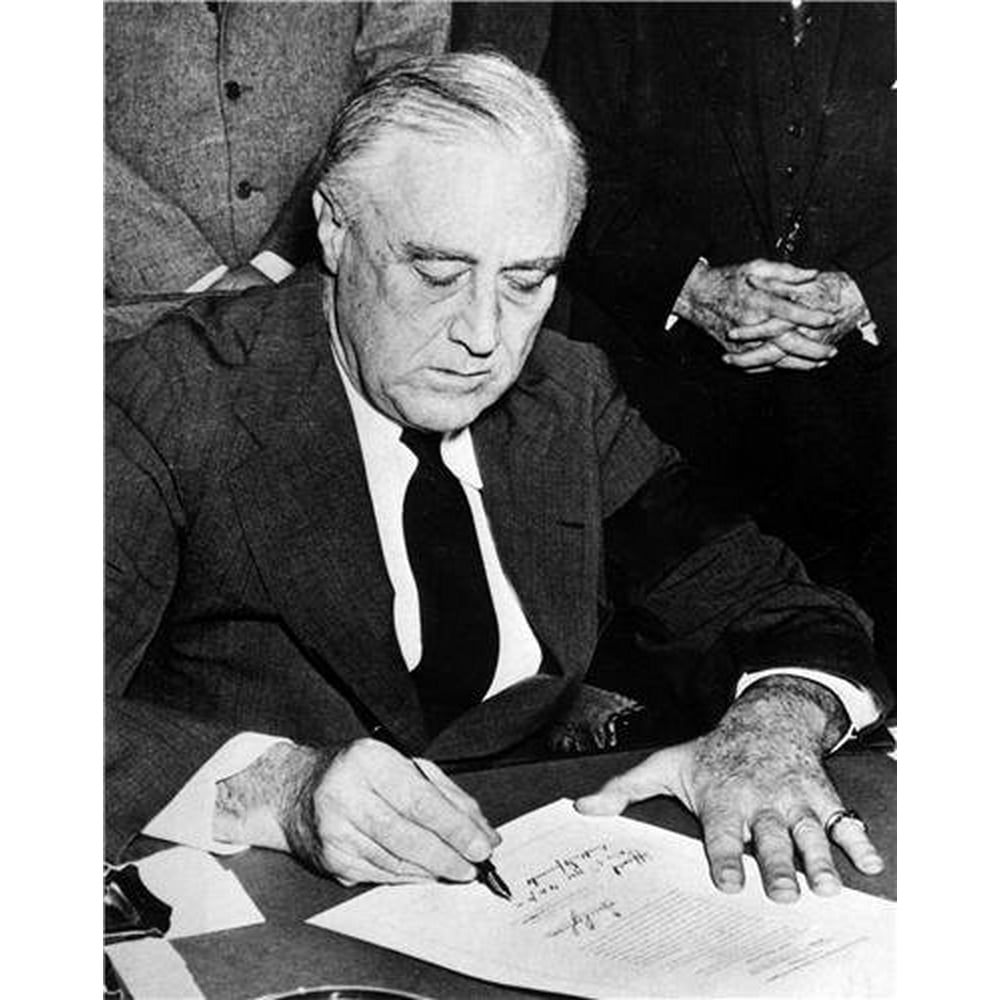 Franklin D Roosevelt Glossy Poster President Fdr New Deal Top-12 Inch ...