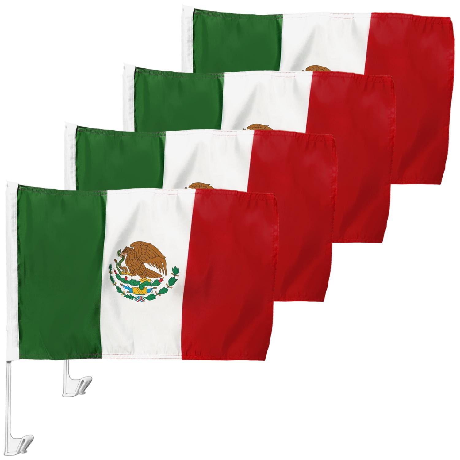Bandera de México Decoración MXcarFlag 4 Pzas 30x45cm Tela Poliéster ...