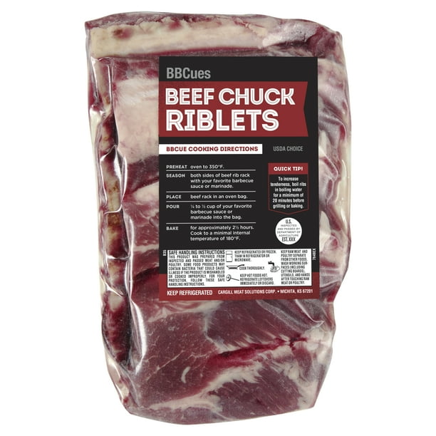 Beef Chuck Riblets, Fresh 1.6-2.6 lb - Walmart.com