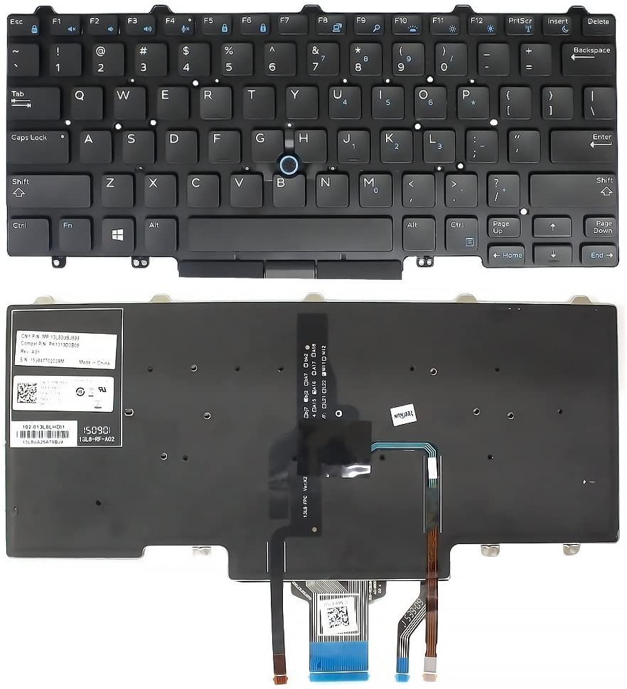 New US Black Backlit English Laptop Keyboard (Without Frame ...