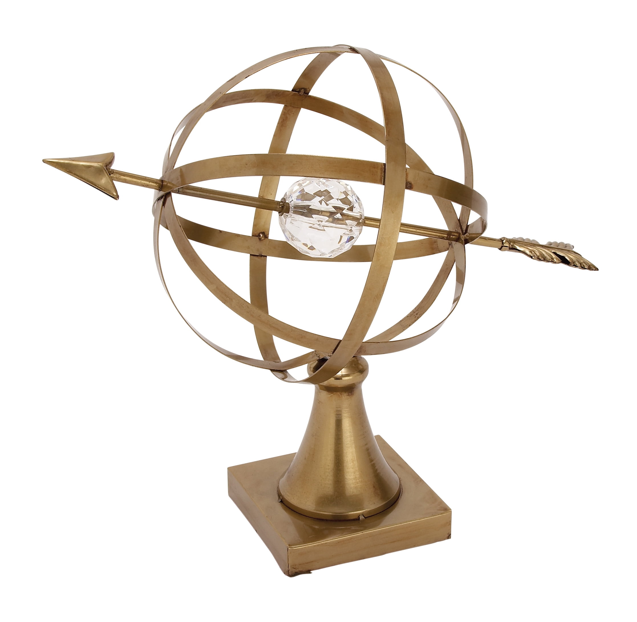 Decmode Traditional 15 X 18 Inch Iron And Acrylic Globe Sculpture ...