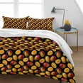 4 Piece Duvet Cover Set Twin, Farmhouse Yellow Fruit Seamless Soft ...
