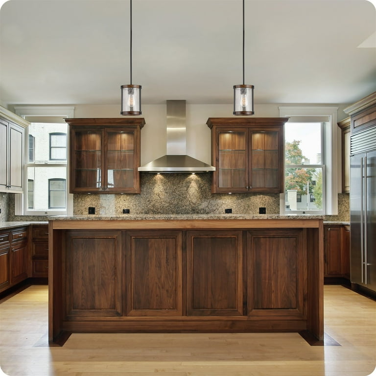 Dark Walnut Stained Cabinets
