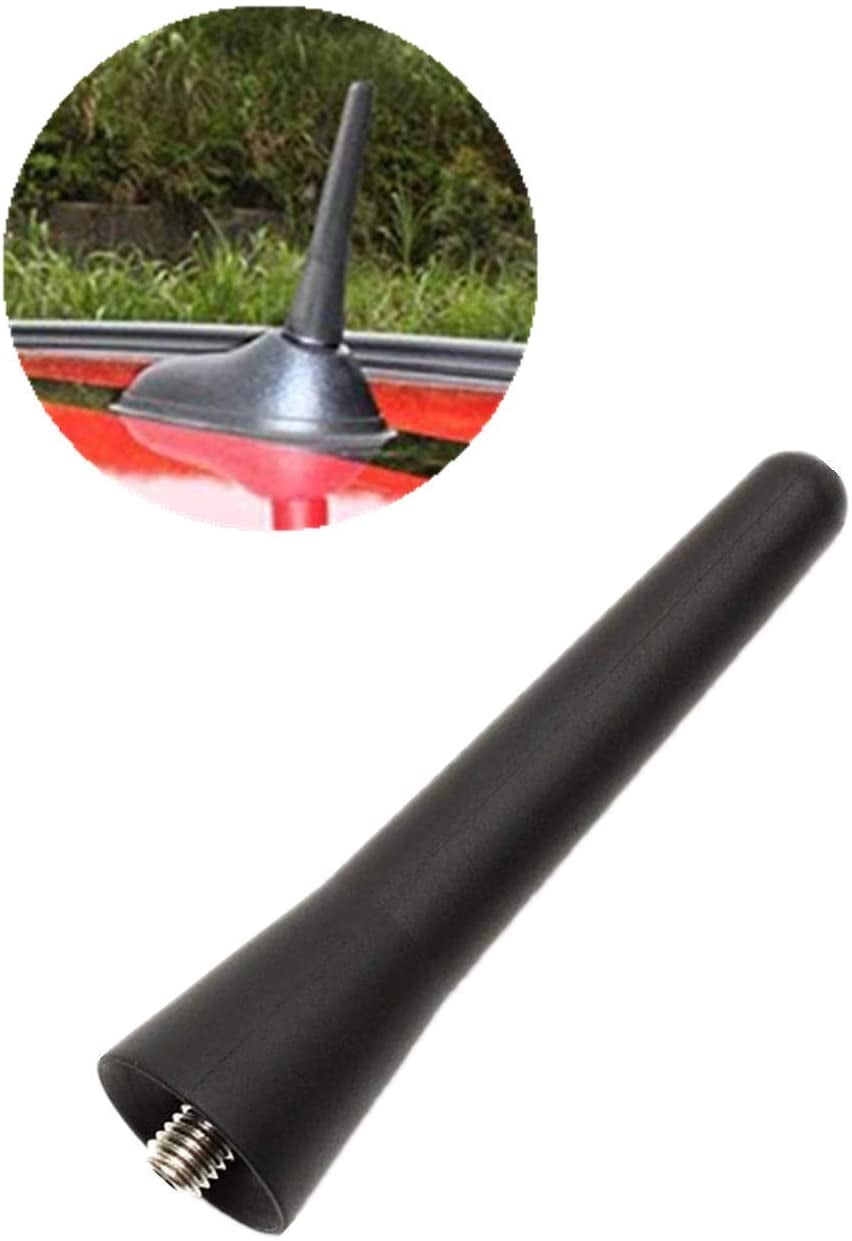 Cara 2.5" Radio Car Antenna Black Stubby Mini Short Antenna Mast AM FM ...