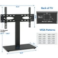 Universal Swivel TV Stand for 42-75 inch Flat/Curved TVs, Steel & Glass ...