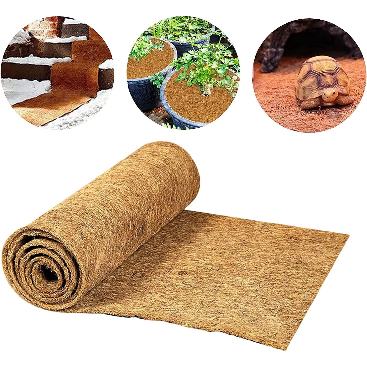 Ayybf Coco Liner, 9.8" X 39" Coco Liner Roll Hanging Basket Pad Garden ...