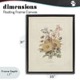 Stupell Industries Flower Bouquet Vintage Garden Black Framed Floater ...