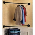 Walmart 43" Iron Wall Mount Closet Rod, Corner Hanging Bar for Wardrobe ...