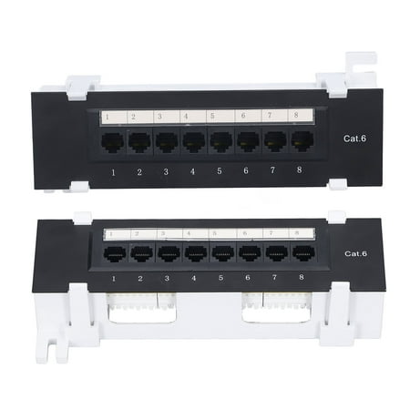 EOTVIA Patch Panel,Punch Panel,Patch Panel 8 Ports CAT6 Cable Rackmount ...