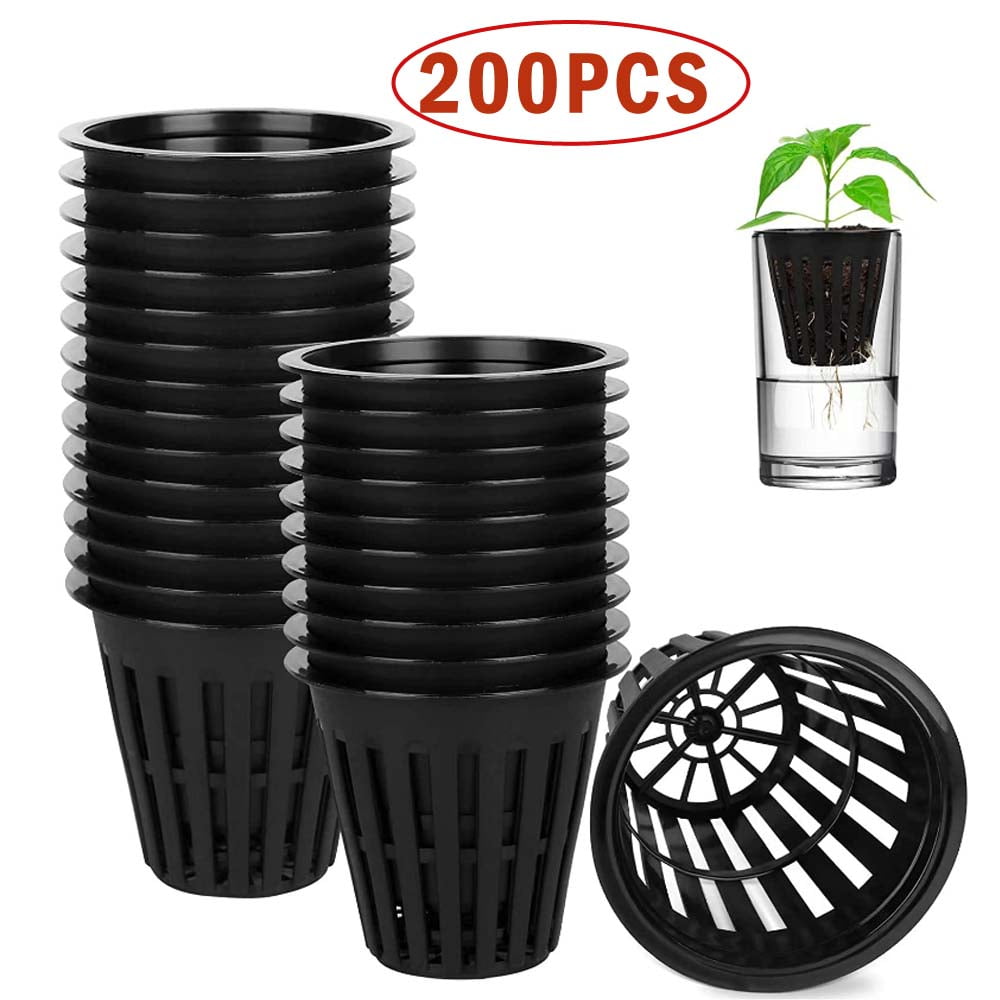 200PCS 2 inch Net Pots, Hydroponics Cup, Net Cups for Indoor or Outdoor ...