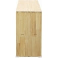 4-Compartment Solid Wood Bookcase, 2 Tier Wooden Cube Shelf Bookcase ...