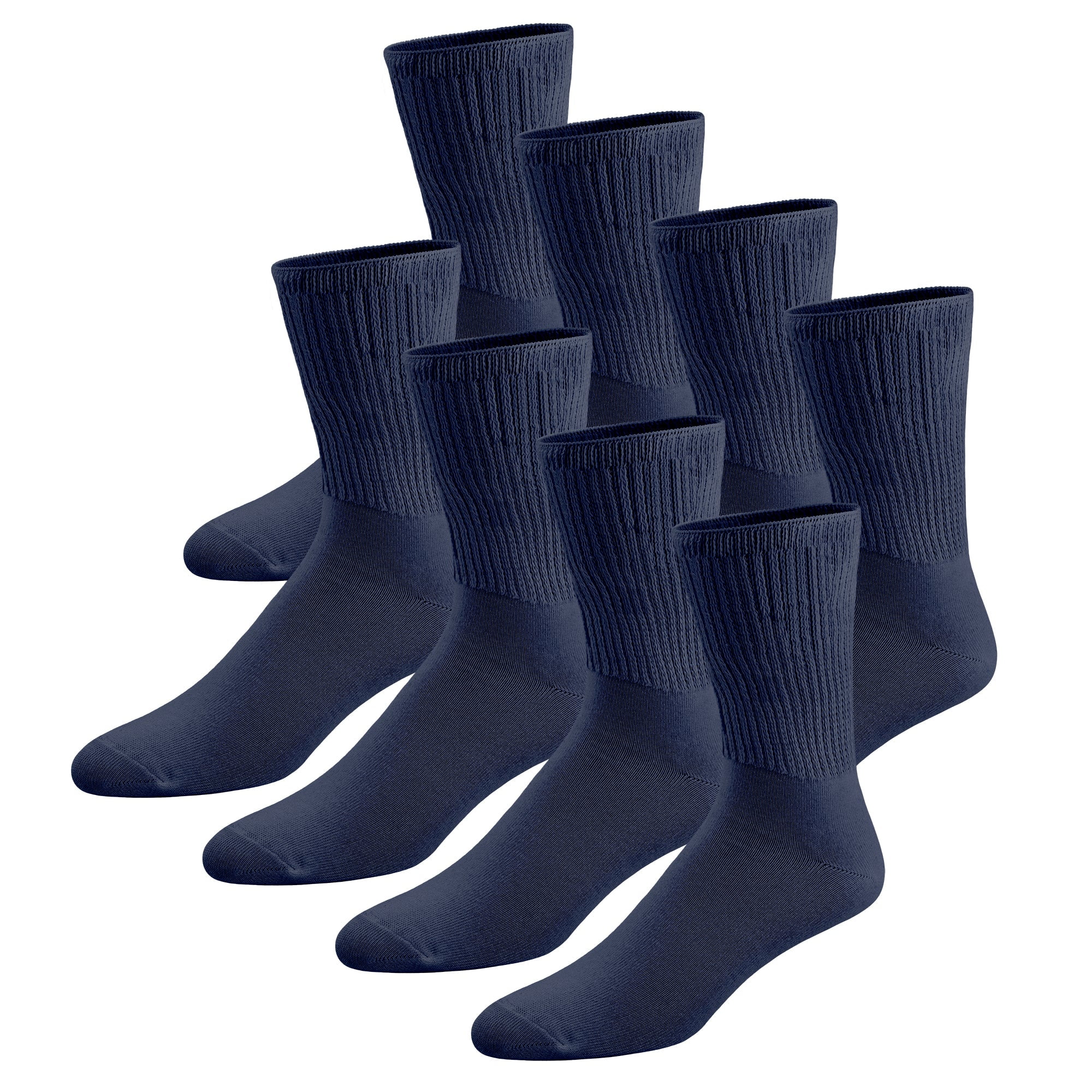 8 Paires de Chaussettes Fines en Coton Peigné pour Diabétiques Hommes ...