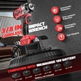 Cordless Impact Wrench Compatible with Milwaukee 18v Battery: 250Ft-lbs ...