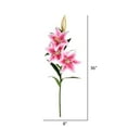 Vickerman 36'' Artificial Pink Real Touch Lily Spray. Includes 2 sprays ...